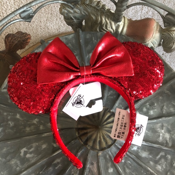 Disney | Accessories | Disney Minnie Mouse Redd Sequin Red Ears | Poshmark